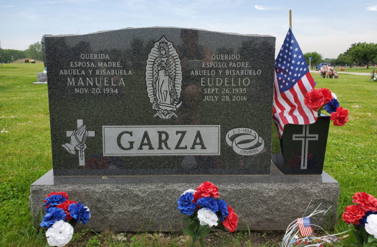 Our Lady of Guadalupe on dark grey granite - Johnson Monument ...